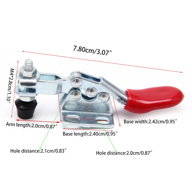 4Pcs 201B Anti-Slip U Shape Red Metal Horizontal C... – Grandado