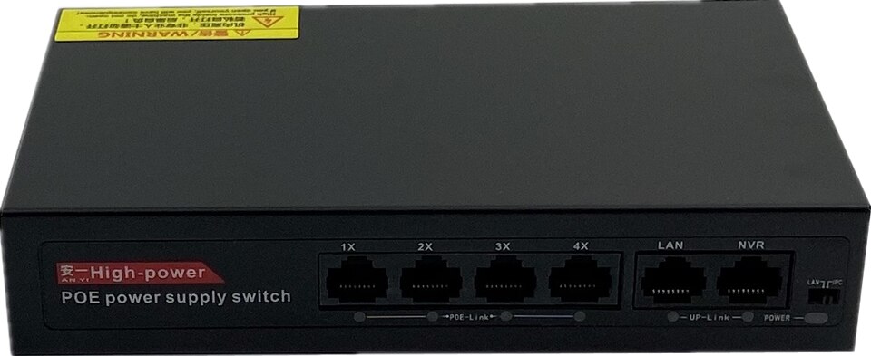 6 port poe net switch 4ch poe injektor power over ... – Vicedeal