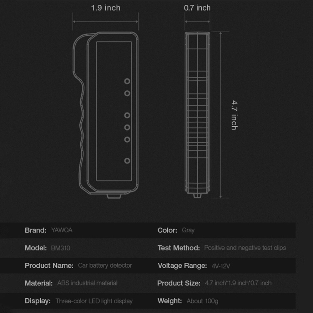 12V Auto Batterij Tester Belasting Digitale Analyz... – Grandado