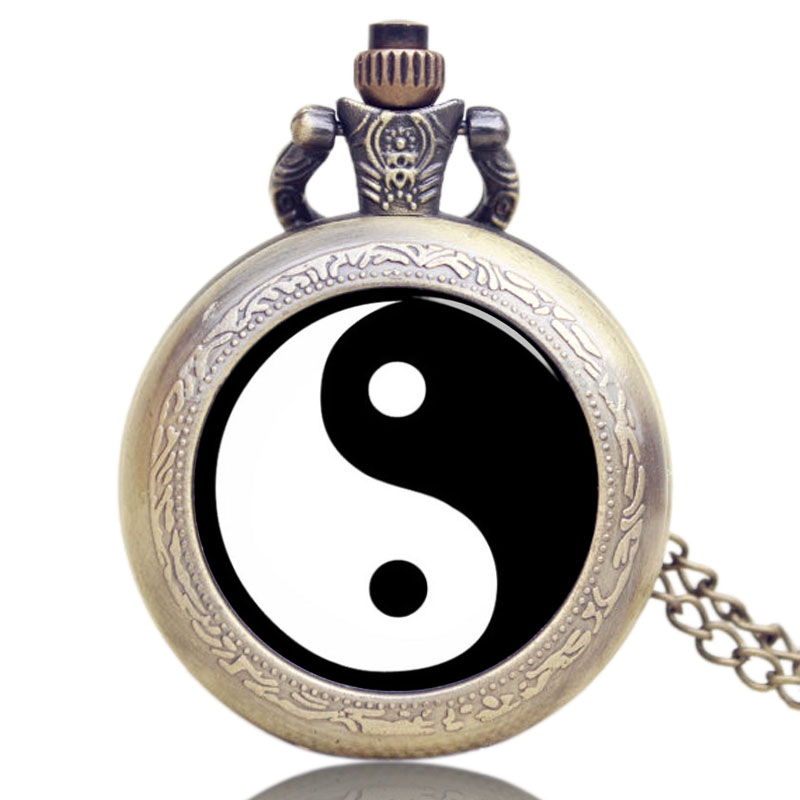 Chinese Taoism Tai Chi Logo Bronze Quartz With Nec... – Grandado