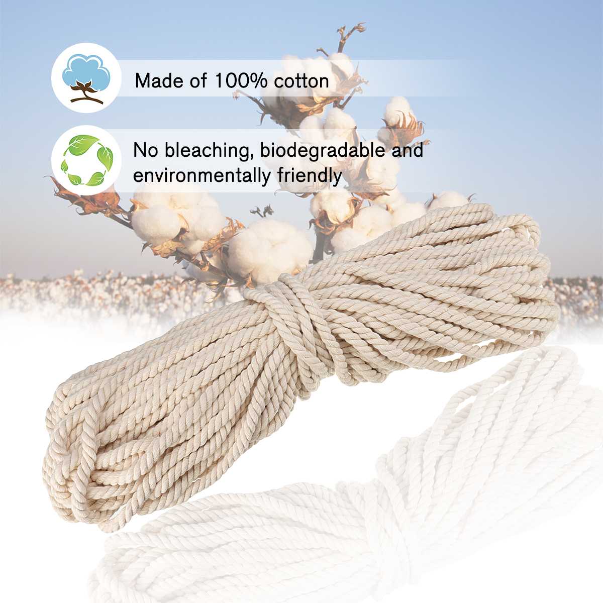 8mm 45m Natural Jute Rope Twine Rope Hemp Twisted ... – Grandado
