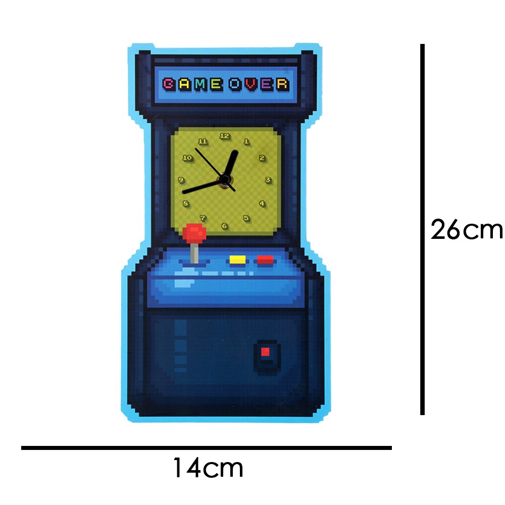 Game Over Morden Printed Wall Clock Vintage Arcade... – Grandado
