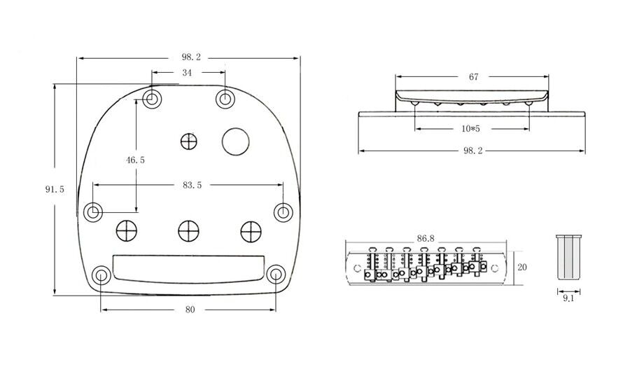A set Jazzmaster style guitar bridge and tail piec... – Grandado