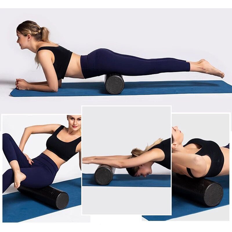 30/45/60cm Black EPP Yoga Block Foam Back Roller M... – Grandado