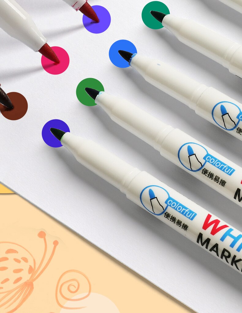 8 or 12 colors white board maker pen white board w... – Grandado