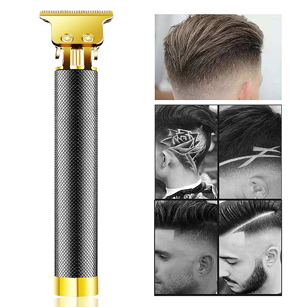 Men Cordless Hair Clipper Barber Gold Hair Trimmer... – Grandado