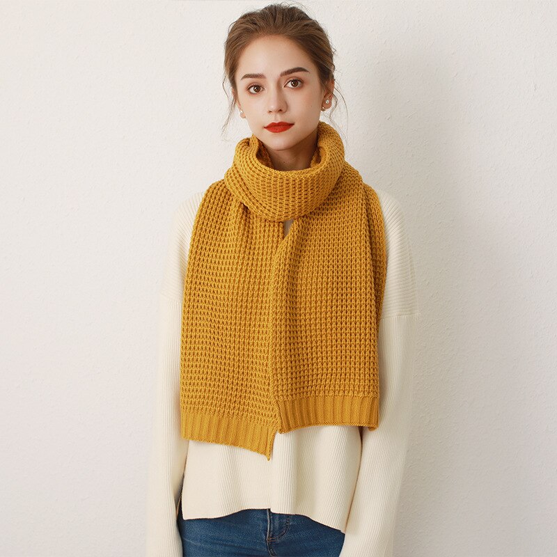 Cashmere Knitted Scarf Imitation Women Winter Kore... – Grandado