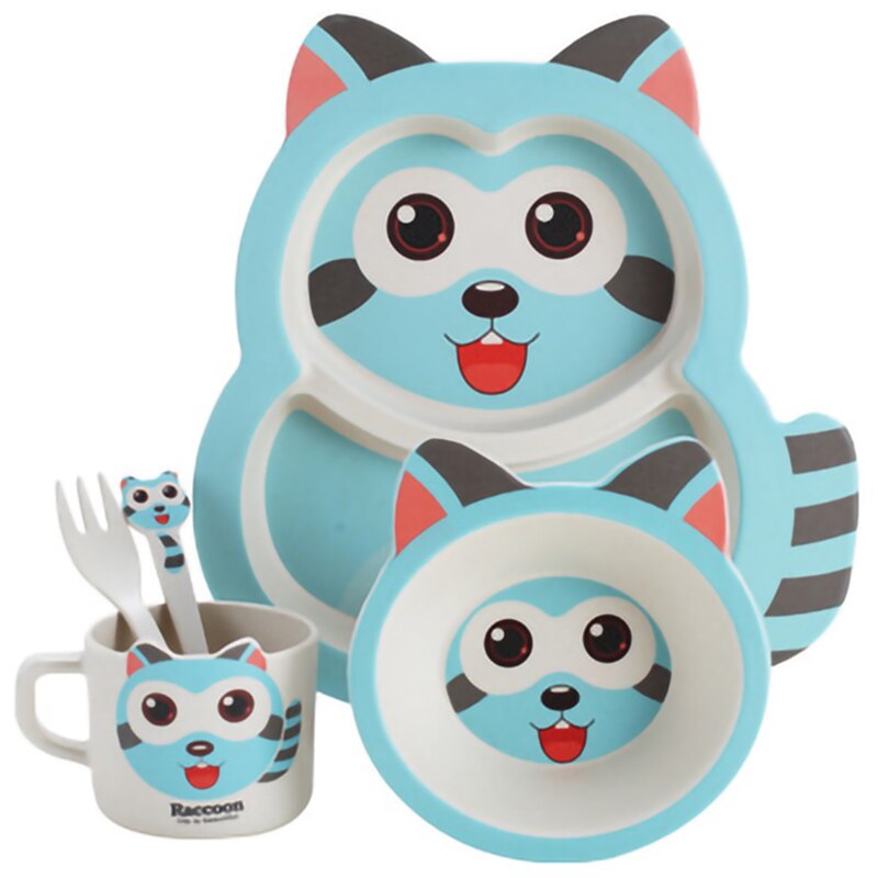5Pcs/Set Baby Dish Training Tableware Children Cut... – Grandado
