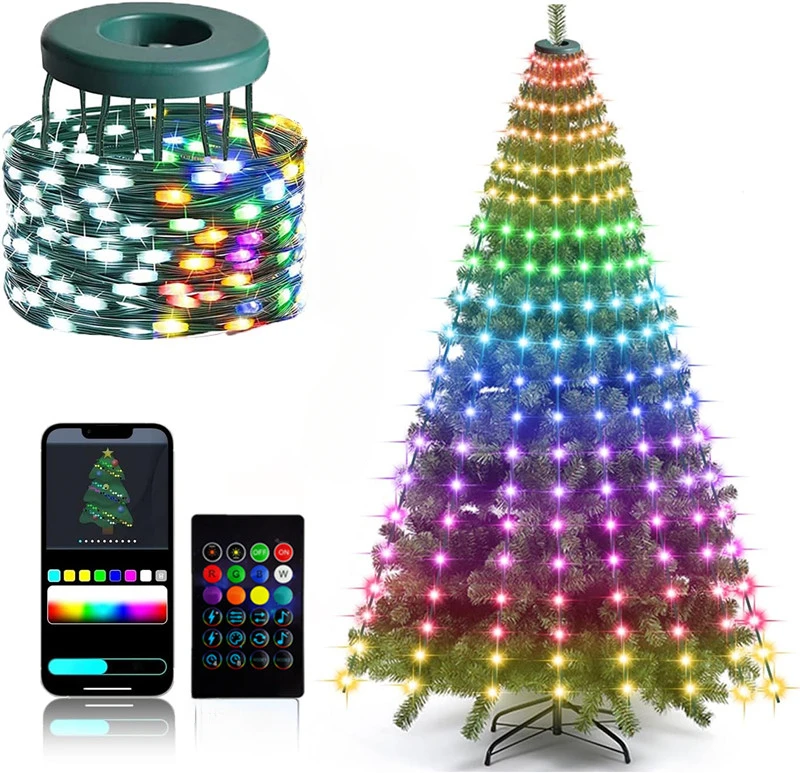 Christmas Tree Lights String 16 Lines Fairy Garlan... – Vicedeal