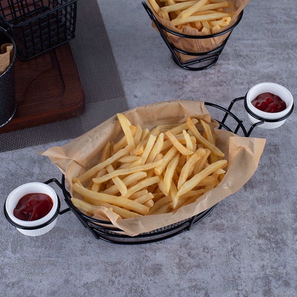 Stainless Steel French Fries Basket Cone Double Sa... – Grandado