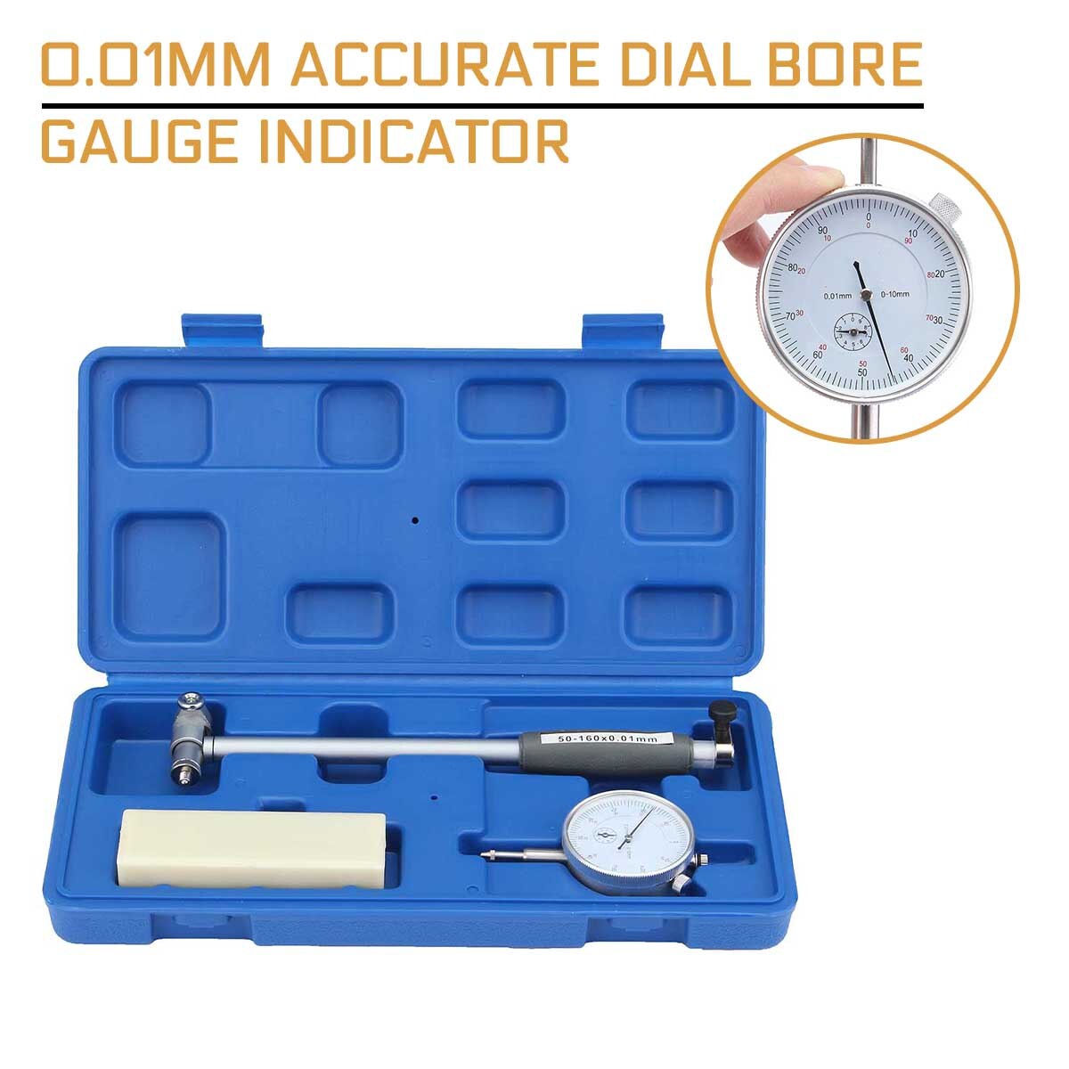 0.01mm Accurate Dial Bore Gauge Indicator 50-160mm... – Vicedeal