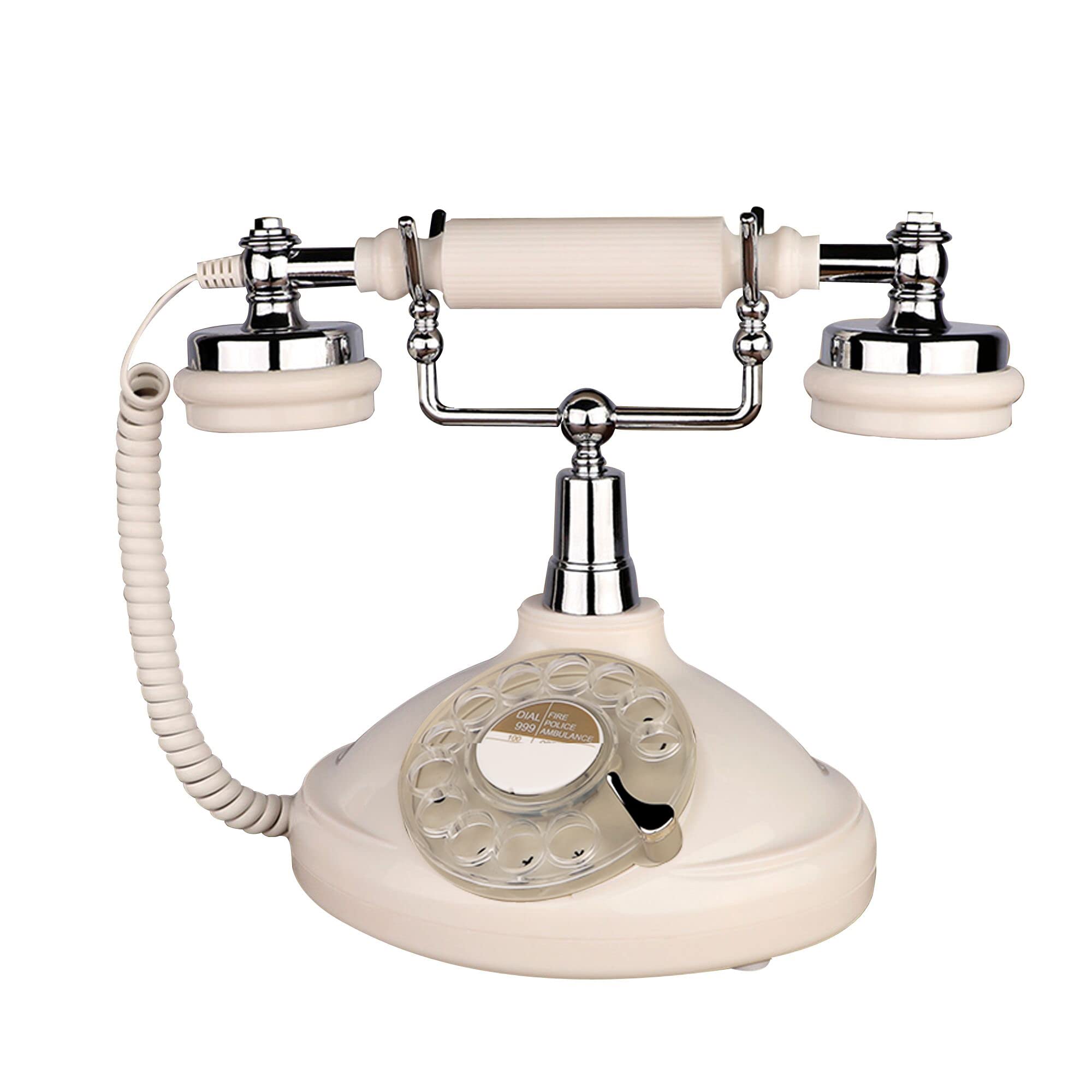 Retro Corded Landline Phone, TelPal White Classic ... – Grandado