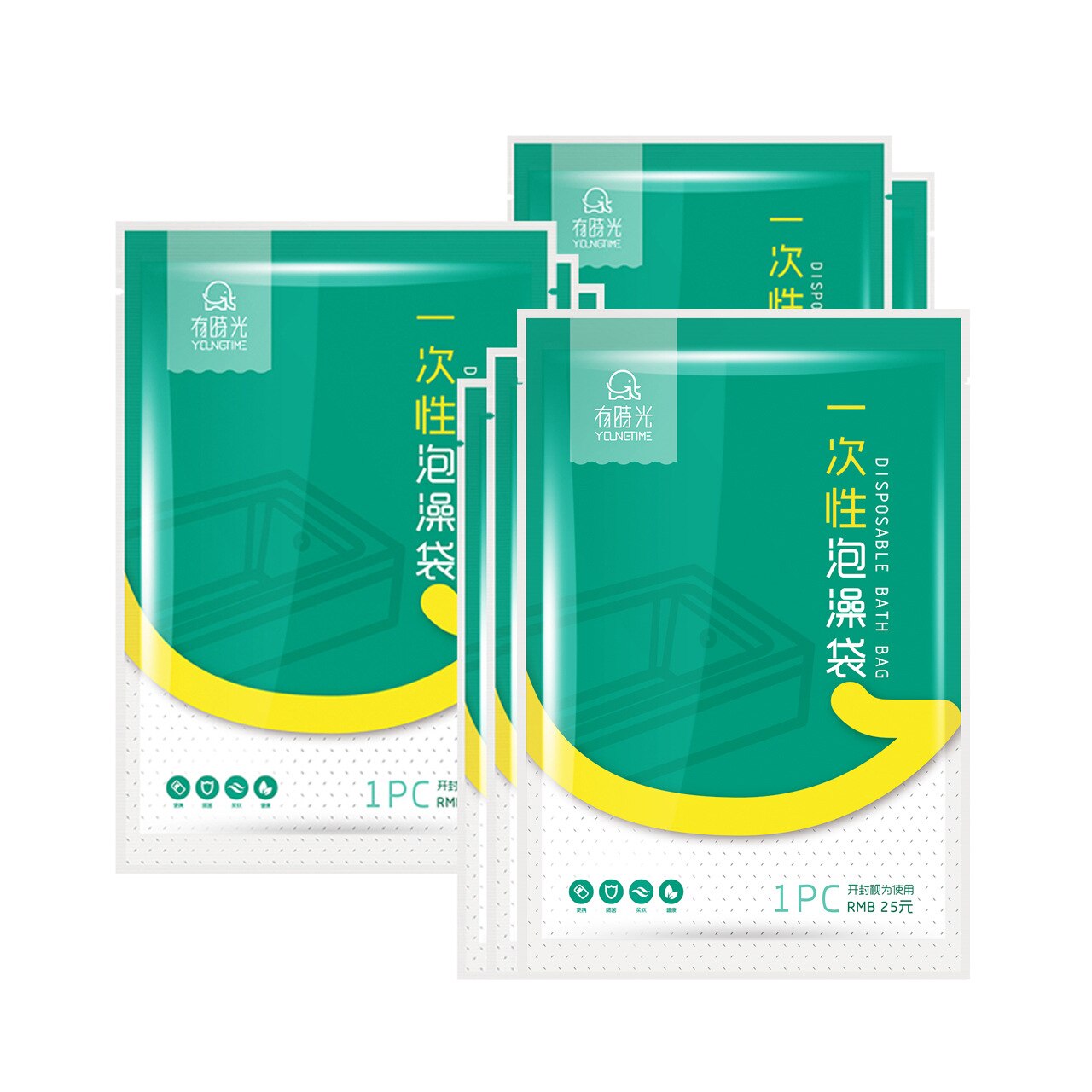 10 PCs Hotel yu gang tao Double Bath Bag One-Time ... – Grandado