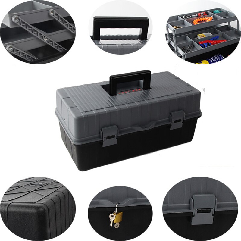 16 inch Portable Tool Box Three Layers Tools Organ... – Vicedeal