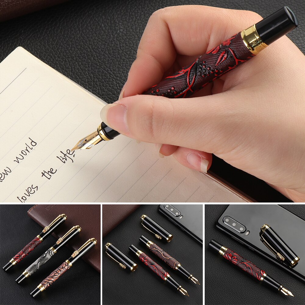 Smooth Metal Fountain Pens Embossed Pen Faucet Pen... – Vicedeal
