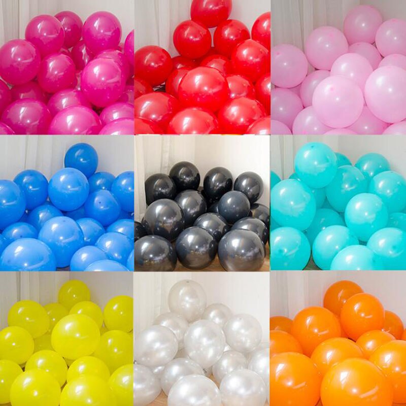 100pcs Round Balloons 10 inch Latex Helium Balloon... – Grandado