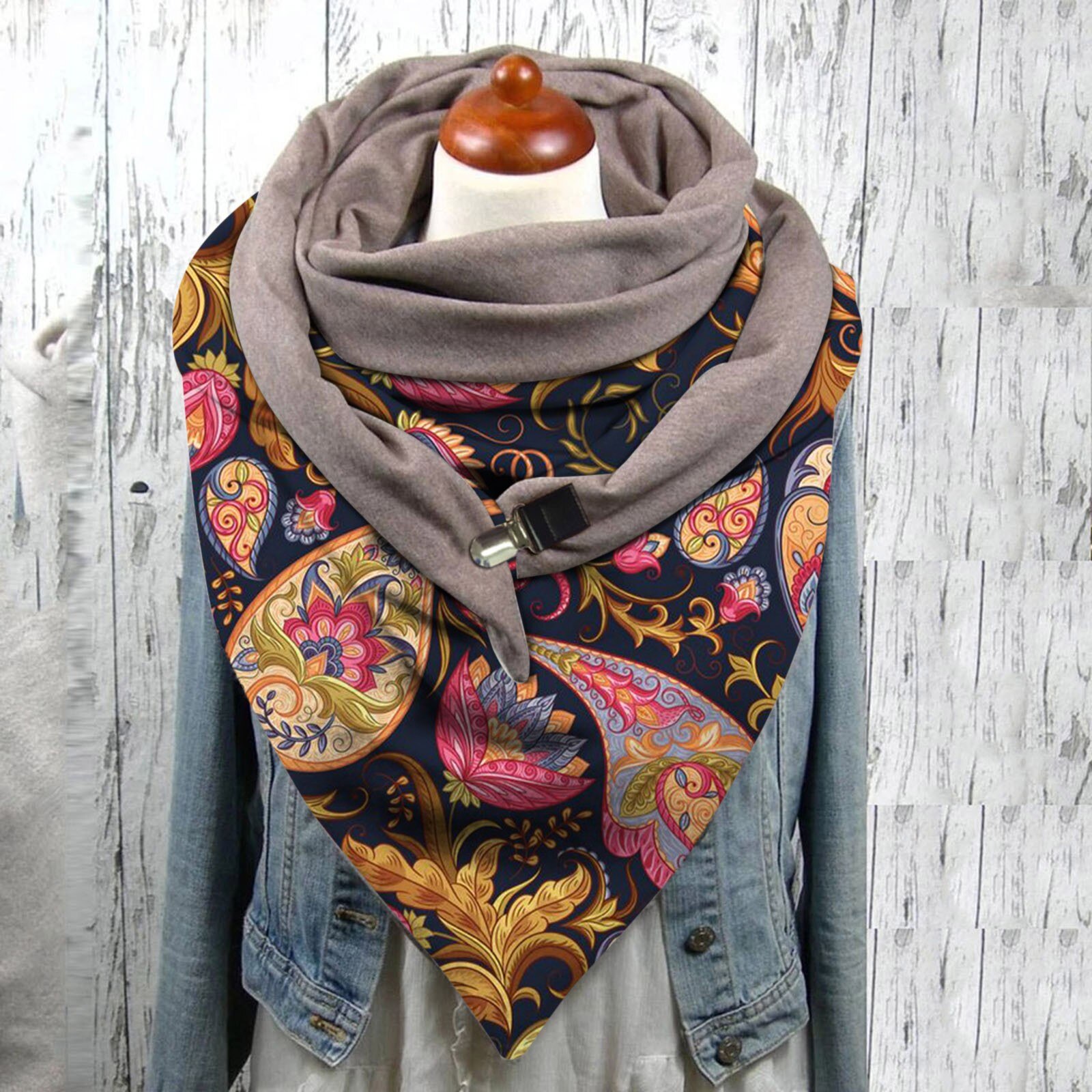 4@ Ethnic Scarf Women Women Printing Scarf Shawls ... – Grandado