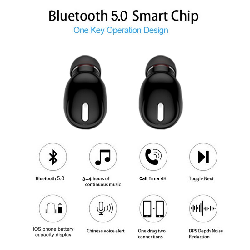 X9 Tws Bluetooth 5.0 Oortelefoon Mini Draadloze Oo... – Vicedeal