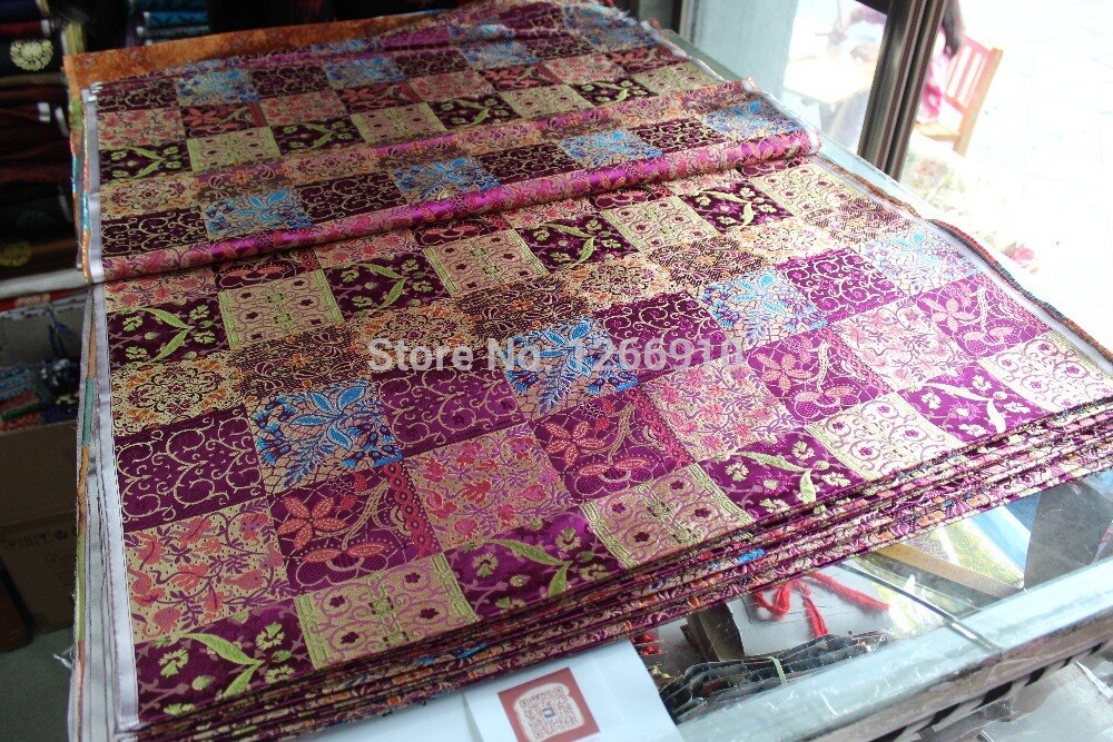 chinese silk brocade woven damask damask fabric ch... – Grandado