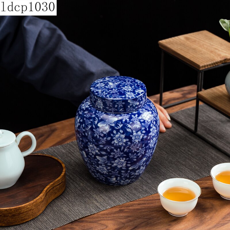 Blue and White Porcelain Tea Pot Sealed Pot Cerami... – Grandado