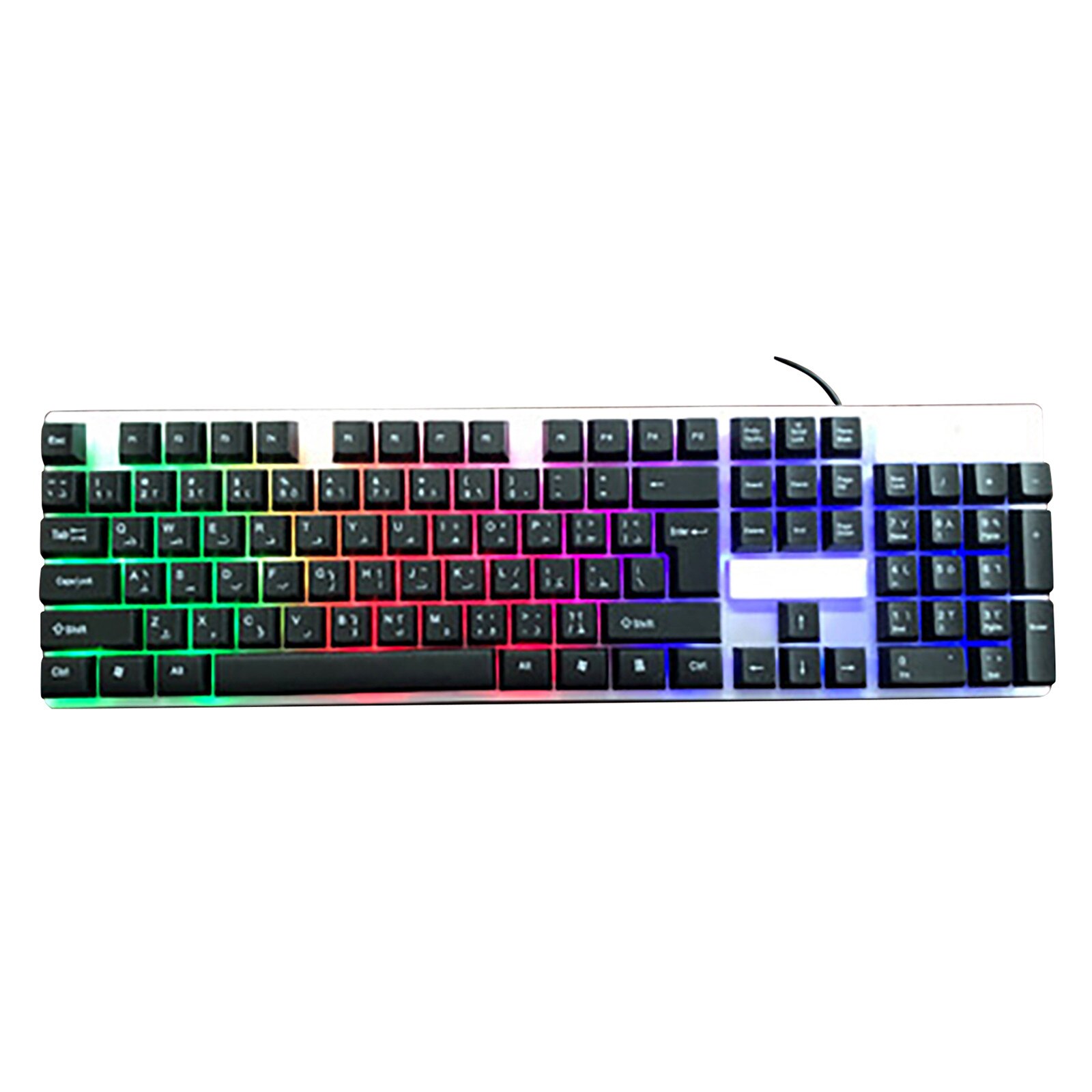 T350 Rainbow Backlight Usb Ergonomic Gaming Keyboa... – Vicedeal