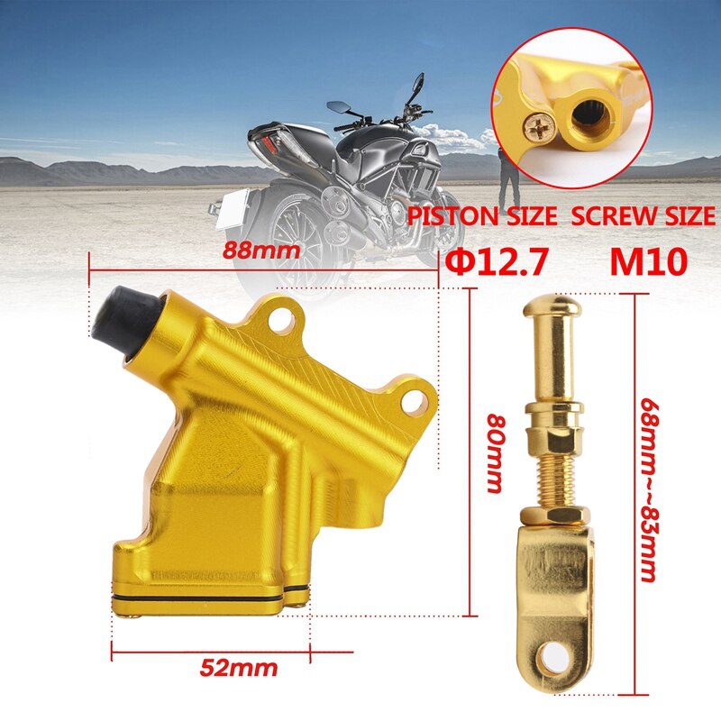 Universal CNC Motorcycle Rear Foot Brake Master Cylinder Hydraulic ...