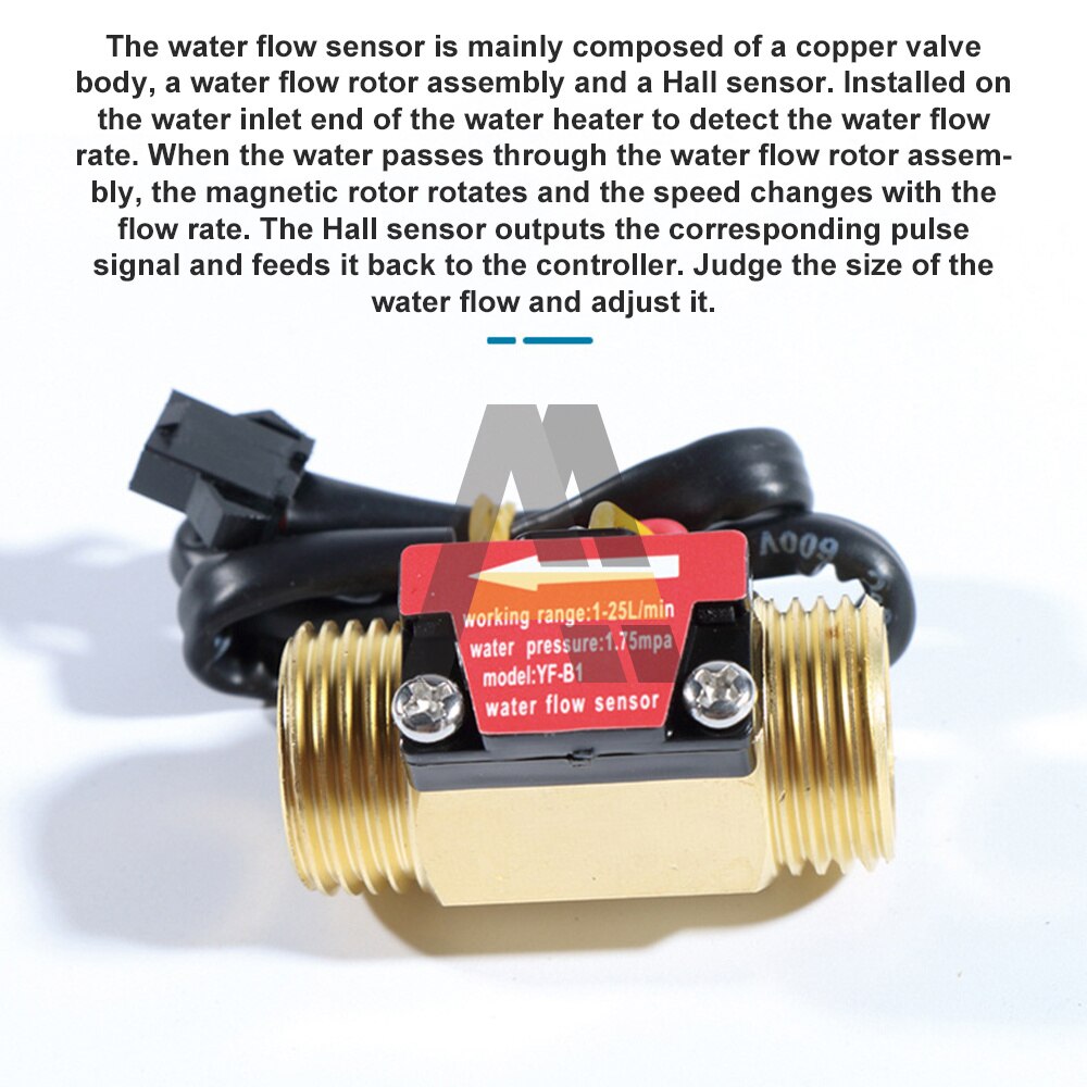 G1/2 Flow Sensor DC5～18V Water Flow Sensor Switch ... – Grandado