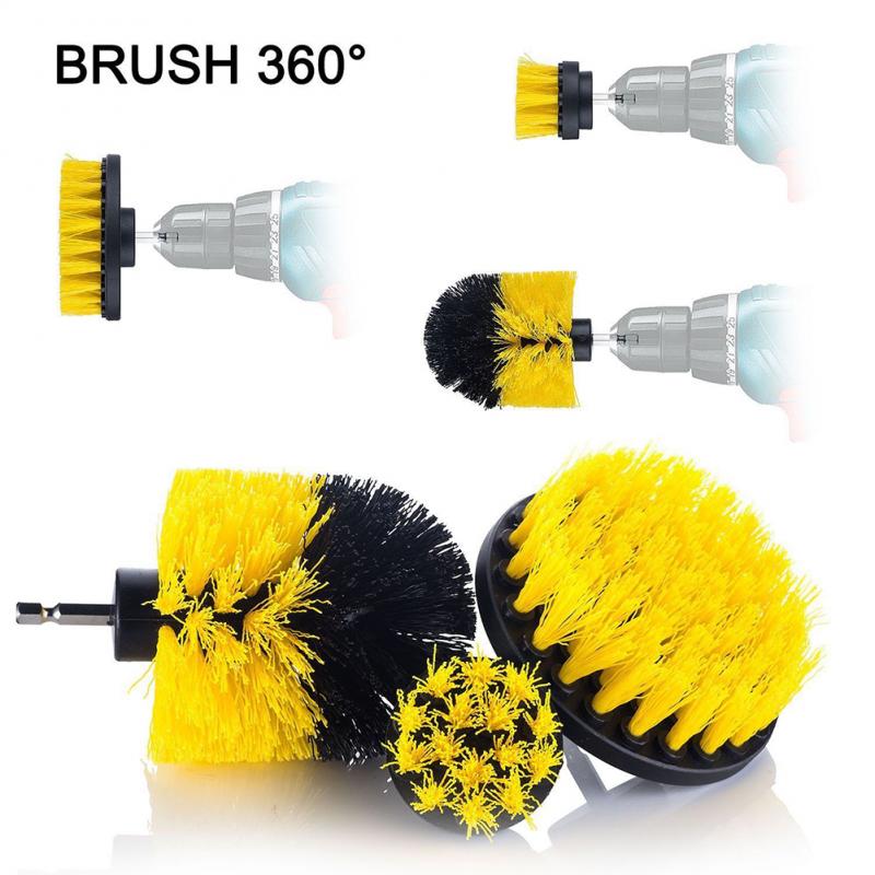 3Pcs/Set Power Scrubber Brush Set For Car Bathroom... – Vicedeal