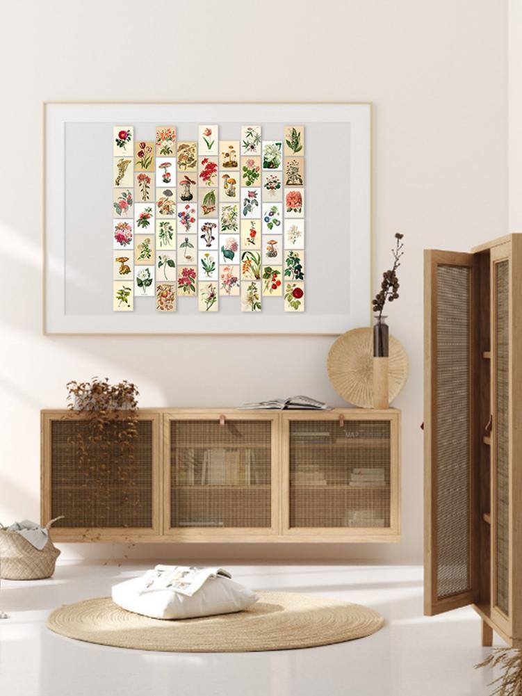 50PCS Vintage Botanical Wall Collage Kit Aesthetic... – Vicedeal