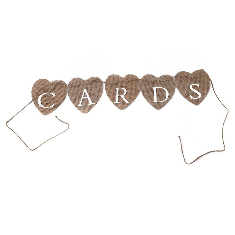 5Pcs/Set DIY Love Heart Shaped Linen Banner Decora... – Grandado