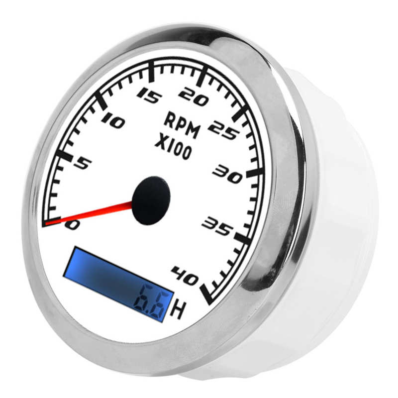 RPM Tachometer Boat Pointer Tachometer Red Backlig... – Vicedeal