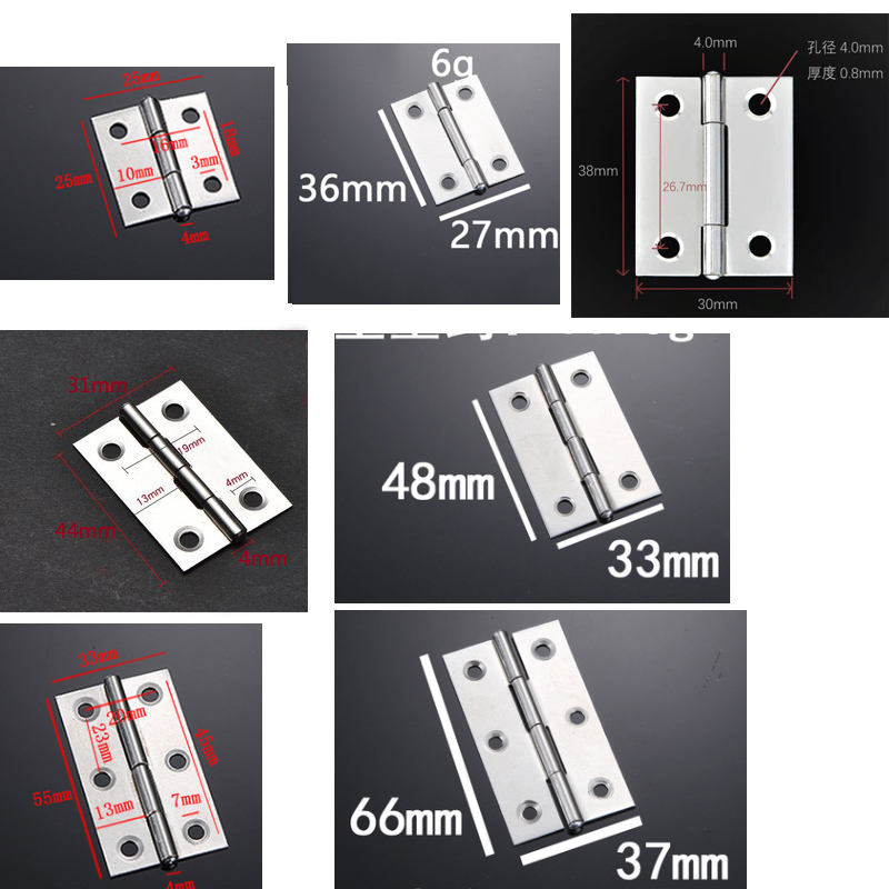 5Pcs 1/1.5/2/2.5/3 Inch Mini Flat Hinge Stainless ... – Grandado