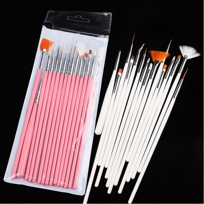 15 stuks / set uv gel acryl nagelkunstkwastenset, ... – Vicedeal