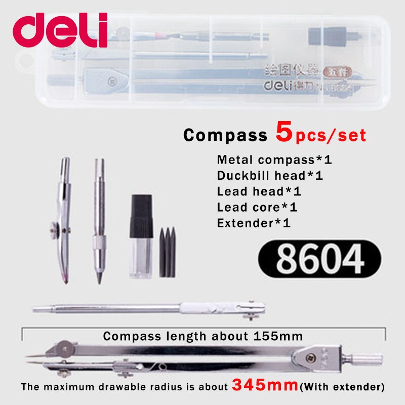 Deli Stainless Steel Multifunctional Drafting Draw... – Grandado