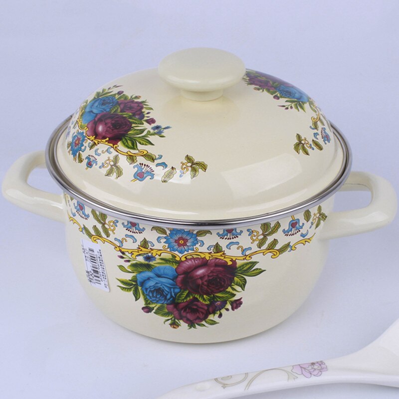 Enamel Casserole 16-26cm Enamel Stock Pot Cookware... – Grandado