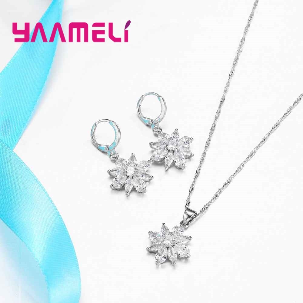 Trendy Dames Sieraden Sets Bloem Vorm Witte Kleur ... – Grandado