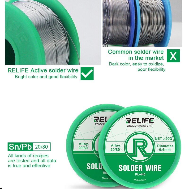 RELIFE RL-440 Medium temperature active solder wir... – Grandado