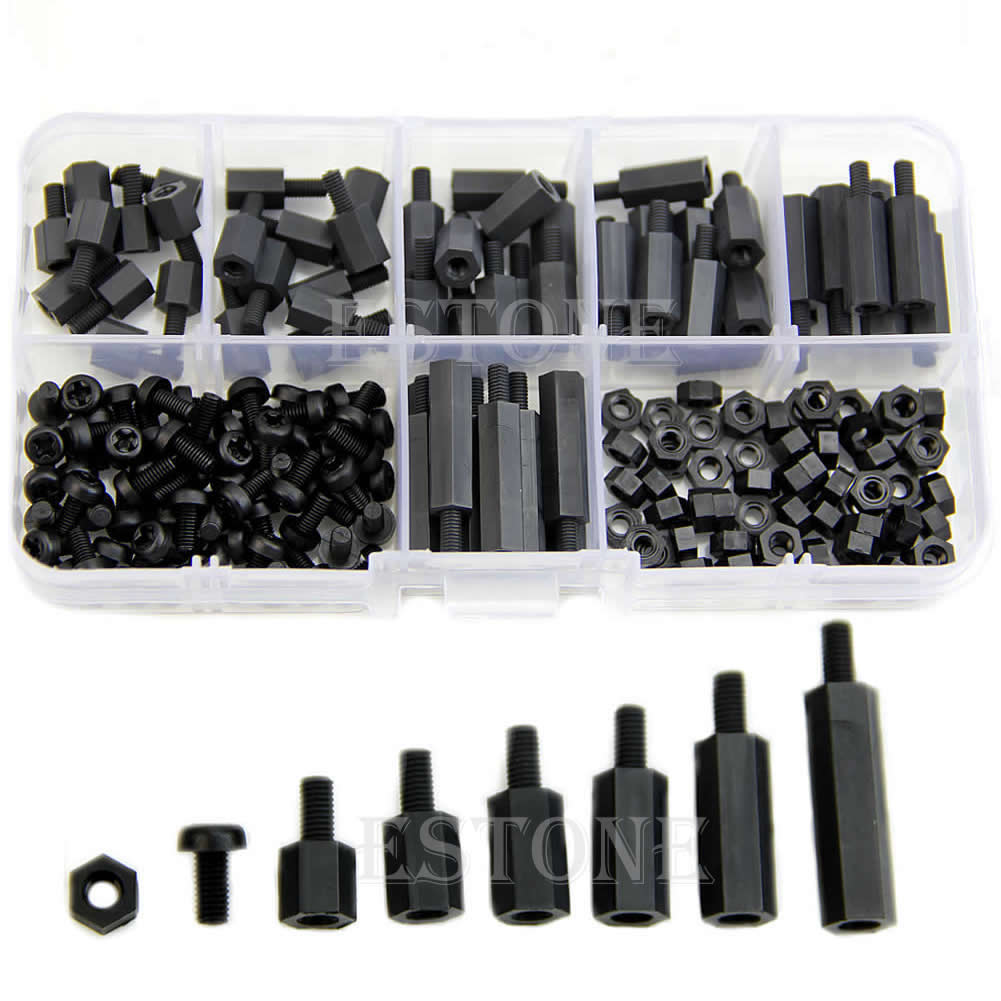 180Pcs/Set M3 Nylon Screw Threaded Hex Male-Female... – Grandado