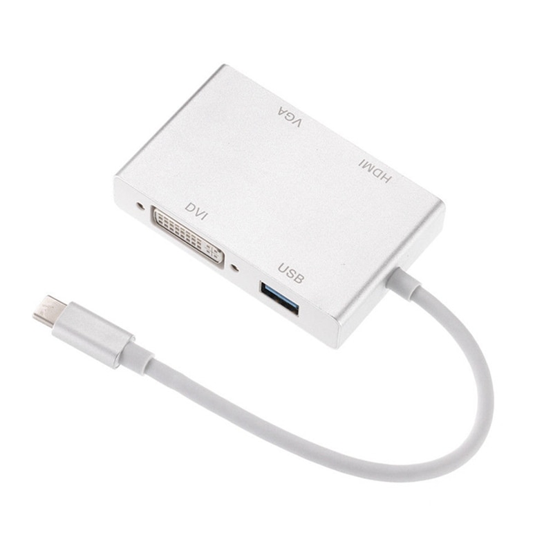 4 In 1 Type C Male To Hdmi Vga Dvi Usb 3.0 Female ... – Vicedeal