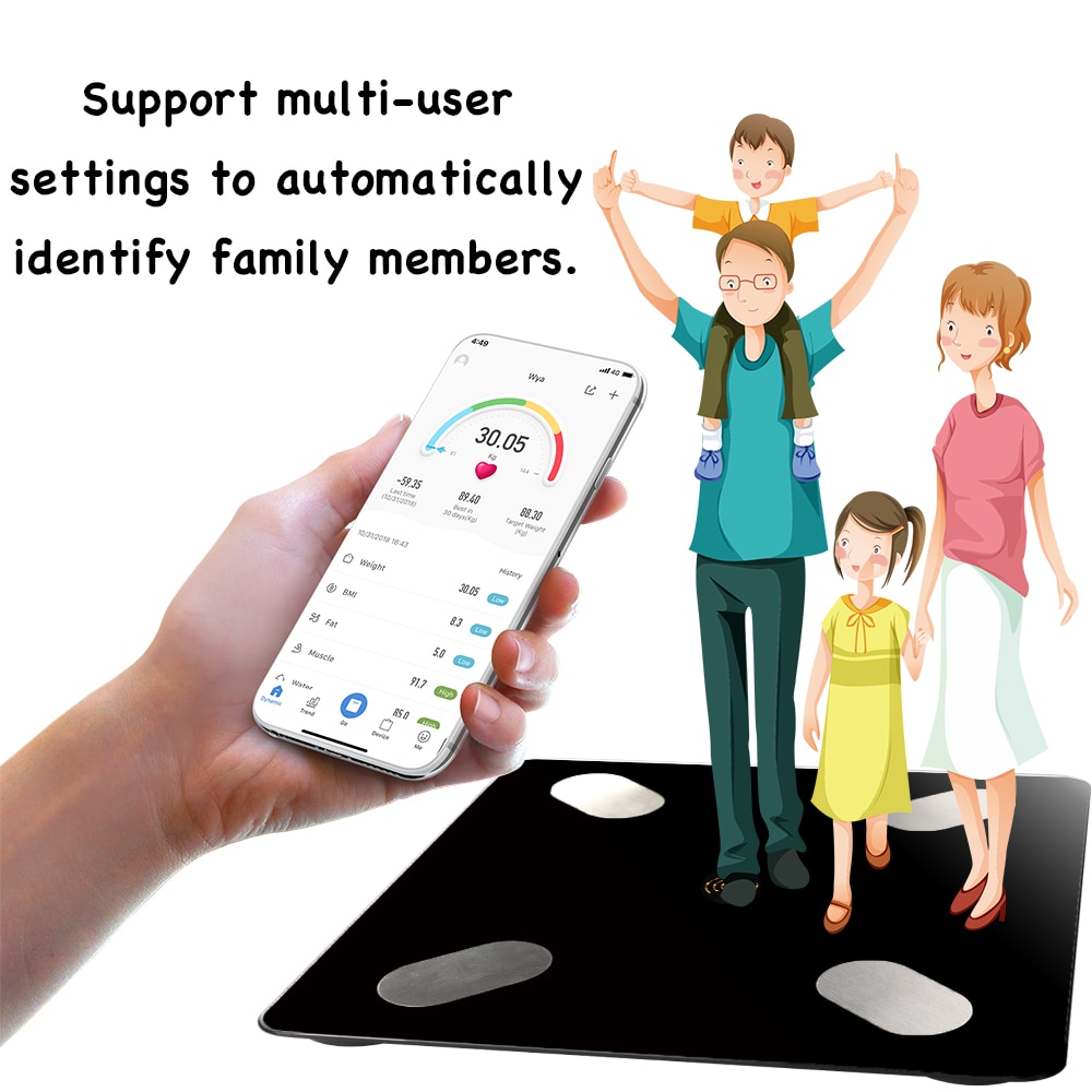 Electronic Scale USB Rechargeable Intelligent BT D... – Grandado