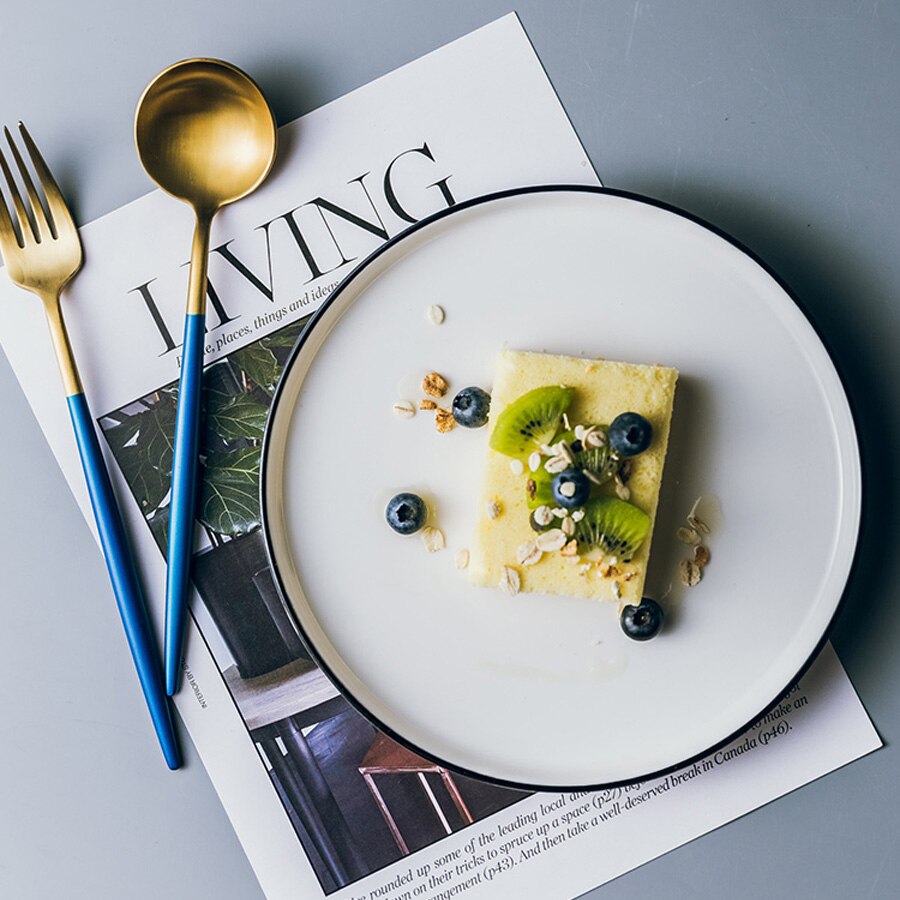 MUZITY Ceramic Dishes and Plates White Round Shape... – Grandado