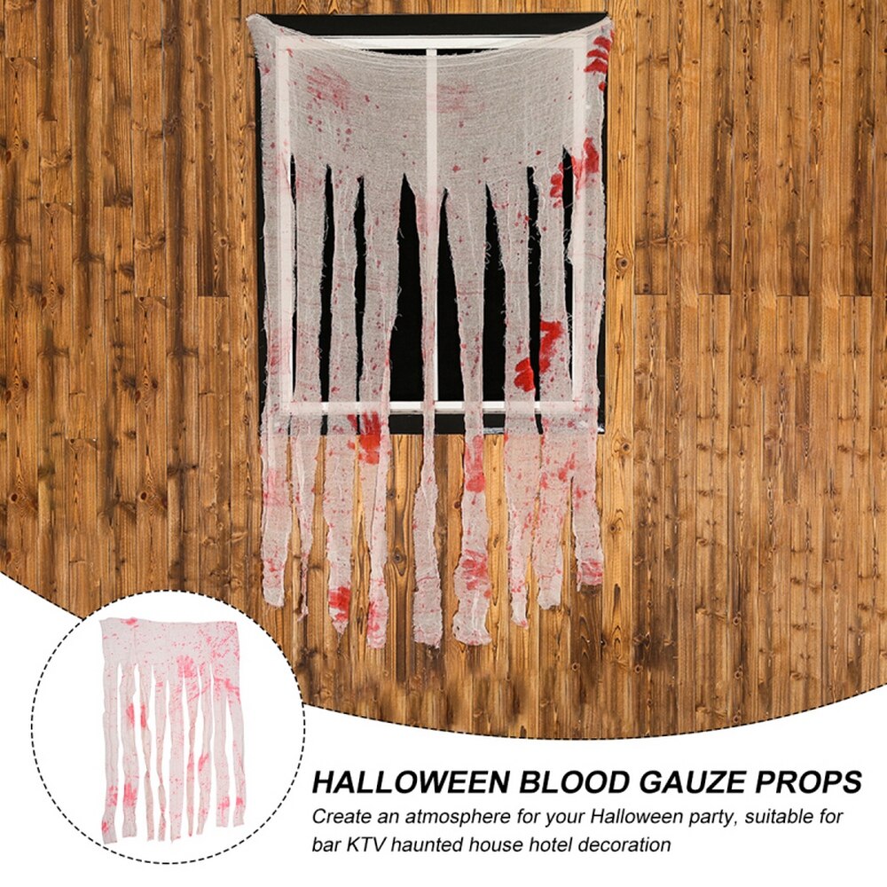 Halloween Bloodstained Door Curtain Horror Wall Ha... – Grandado