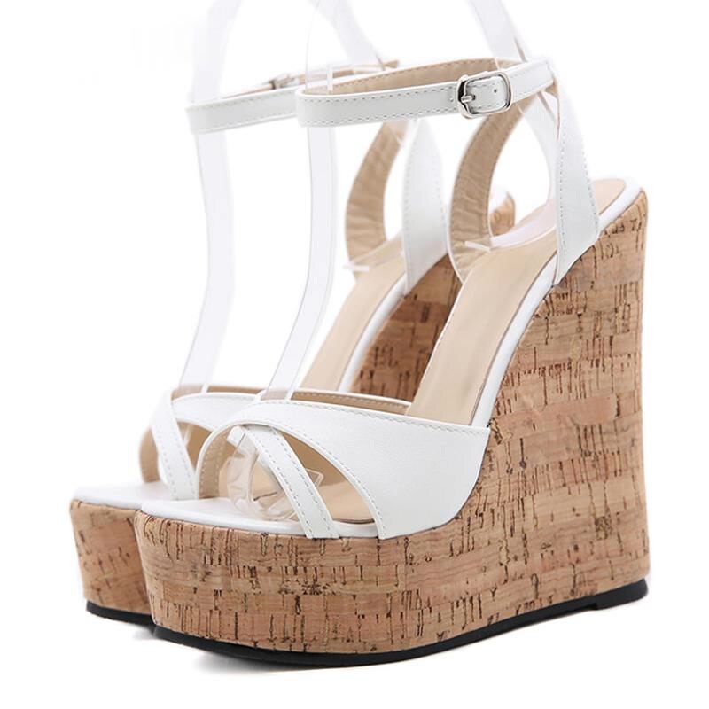 Zomer Vrouwen Witte Hoge Hakken Sandalen Platform ... – Vicedeal