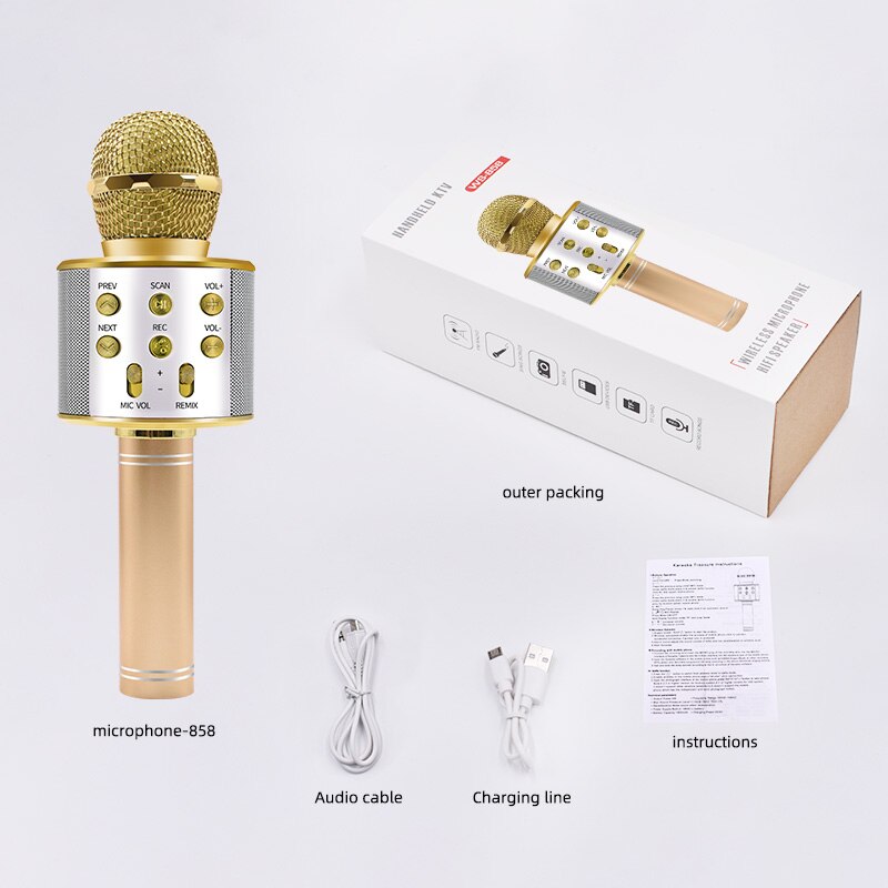 Micrófono de Karaoke inalámbrico con Bluetooth, al... – Grandado