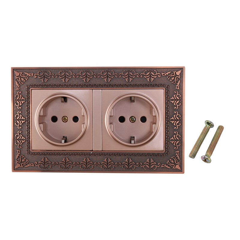 Double Eu Standard Power Socket Embossing Retro Pa... – Grandado