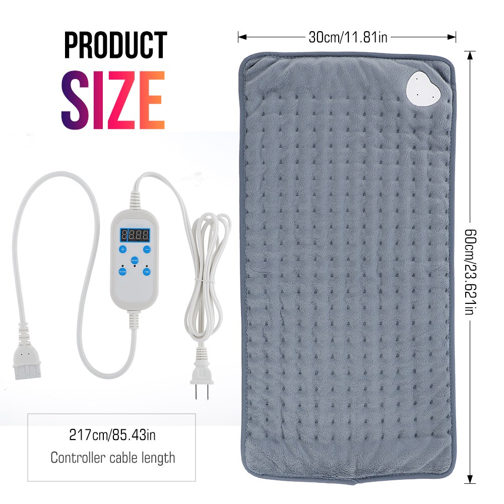 60*30cm Microplush Electric Therapy Heating Pad 4 ... – Grandado