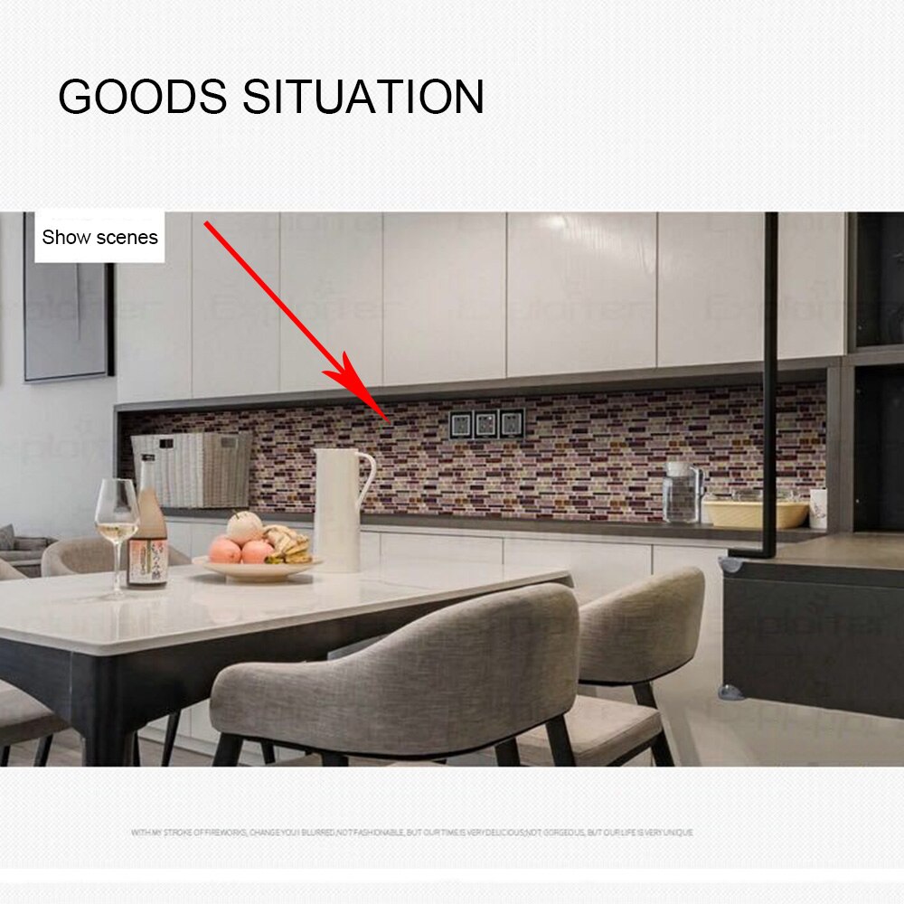 White Grey Marble Mosaic Self Adhesive Tile Wall S... – Vicedeal