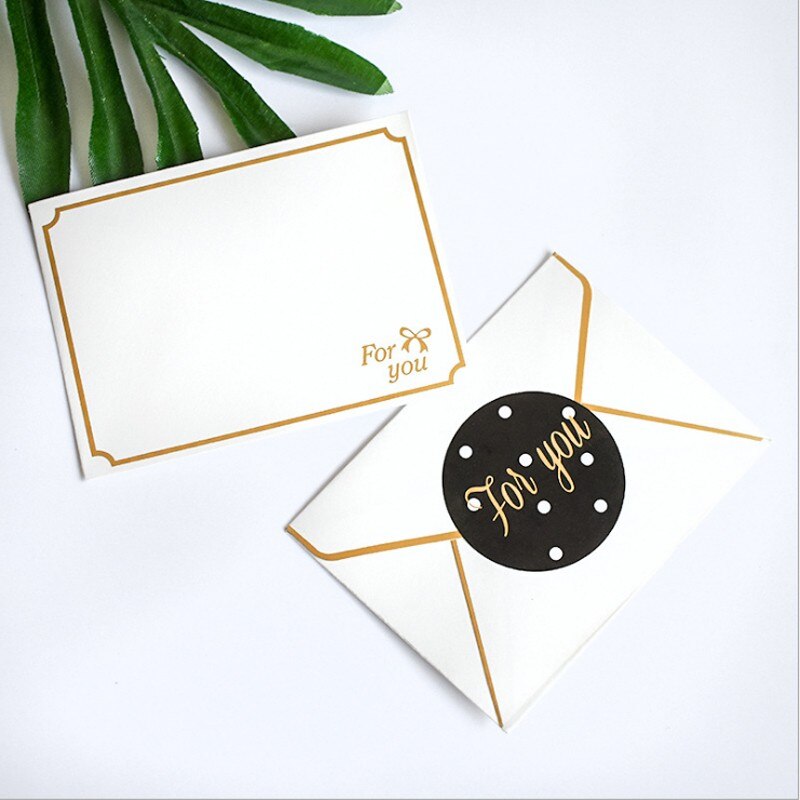 10pcs/pack MINI Bronzing Gold Edge Greeting Cards ... – Grandado