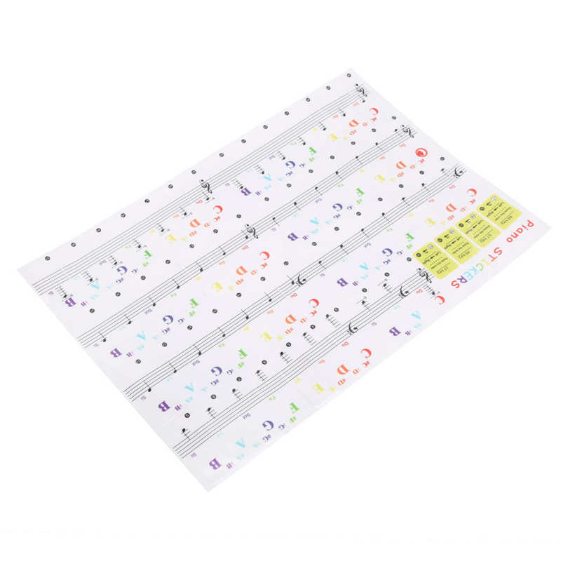 Piano Key Sticker Pvc Self‑Adhesive Paper Sheet Mu... – Grandado
