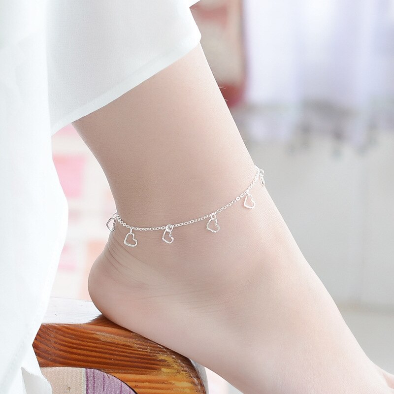 Summer Geometric Heart Star Anklet Korean Simple S... – Grandado